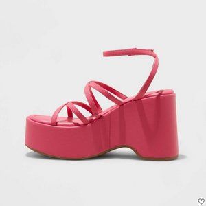 wild fable | Shoes | Womens Liza Platform Wedge Heels Pink Wild Fable ...
